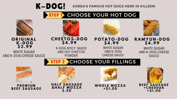 K-Dog Korean Street Cheese Corn Dog eatery now open in Killeen – Texas ...